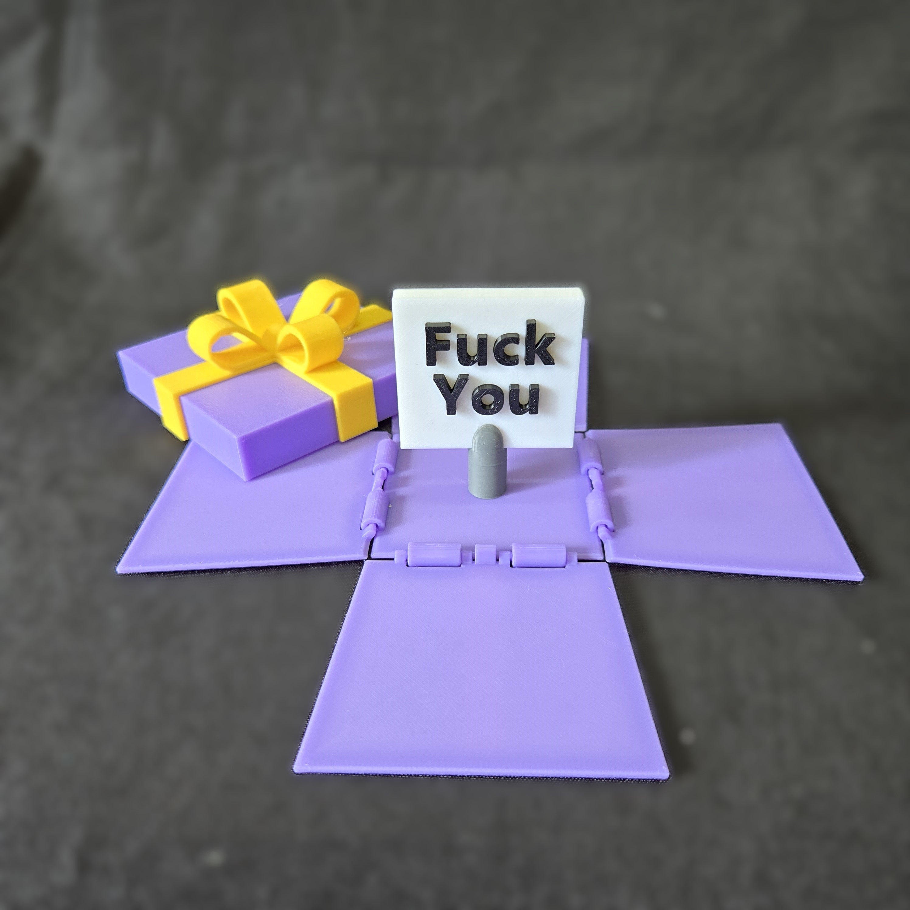 Surprise Gift Box - FU Sign – 3DPrintForgeStudio